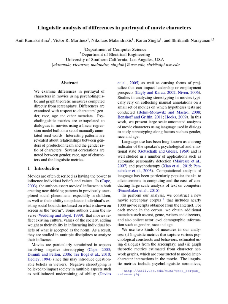 Linguistic Analysis Differences Camera Ready | PDF | Parsing | Word
