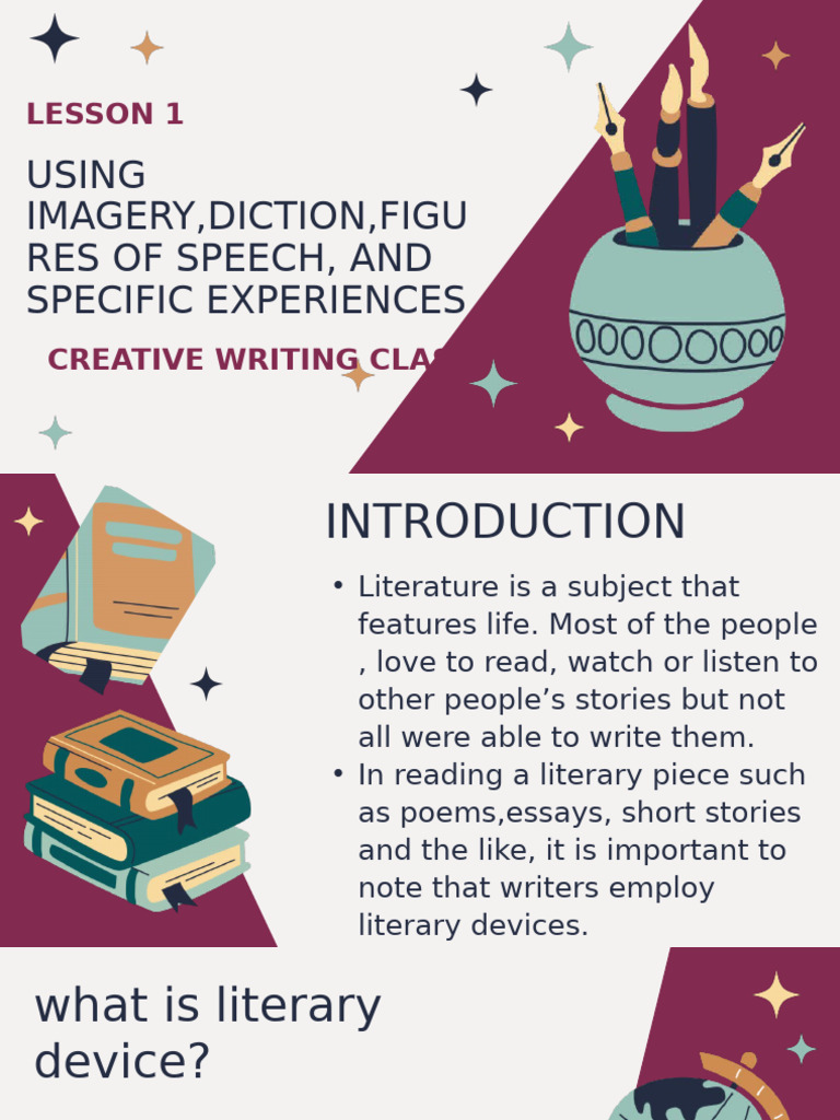 Creative Writing: Literary Devices Explained | PDF | Senses | Experience