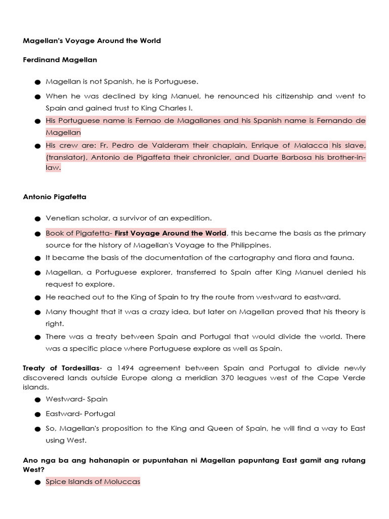 Magellans Voyage Arouund The World | PDF | Age Of Discovery