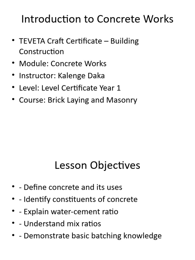 Concrete Works: Mixing Methods Guide | PDF | Concrete | Cement