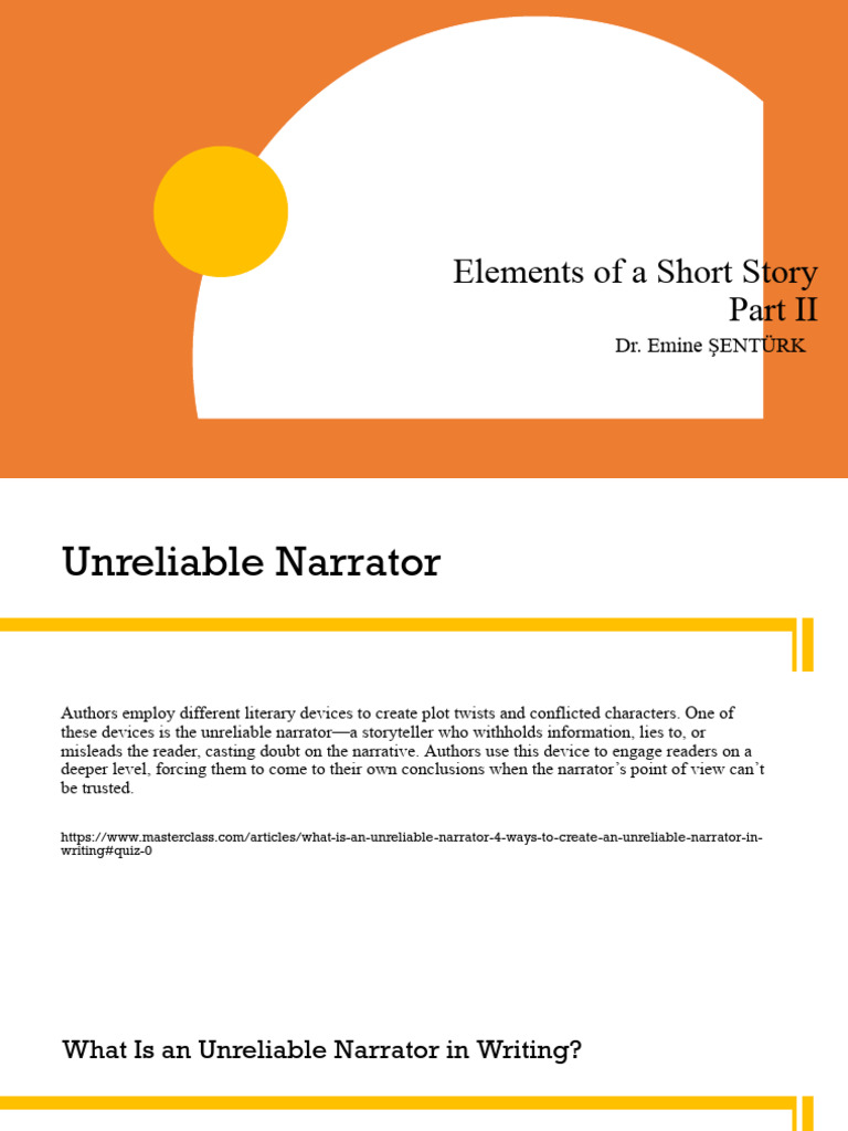 Unreliable Narrator and Irony | PDF | Irony | Narration