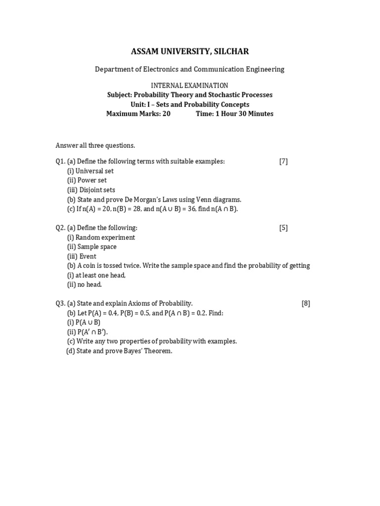 Internal Exam Paper | PDF