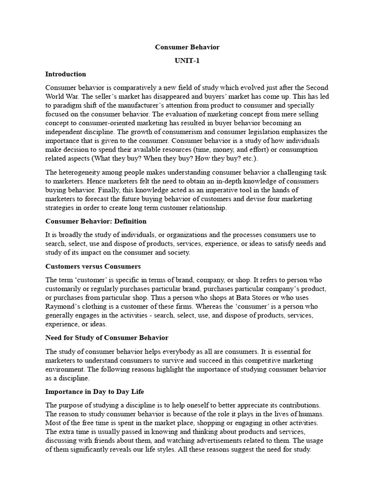Understanding Consumer Behavior Insights | PDF | Consumer Behaviour ...