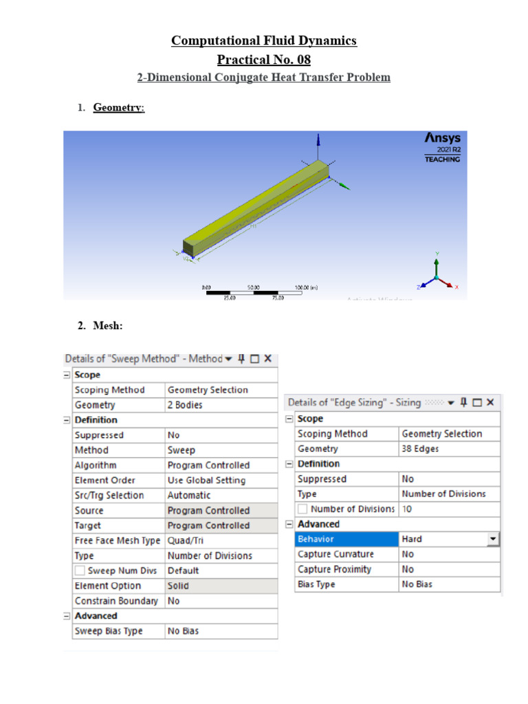 2D Conjugate Heat Transfer Simulation | PDF