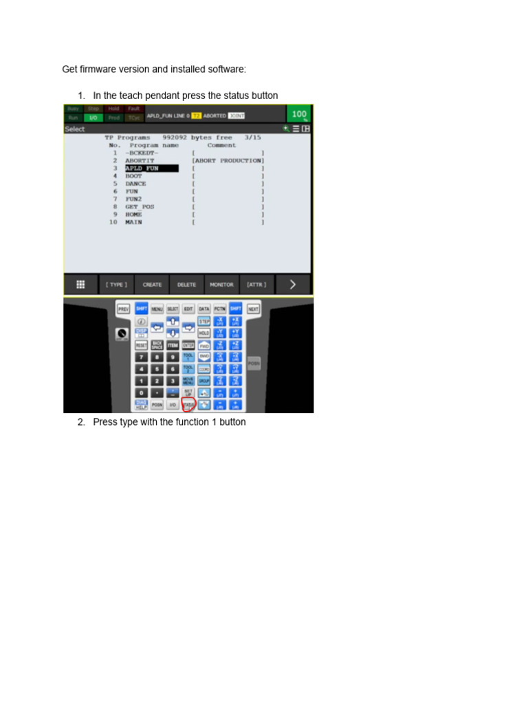 Check Robot Firmware and Software Version | PDF
