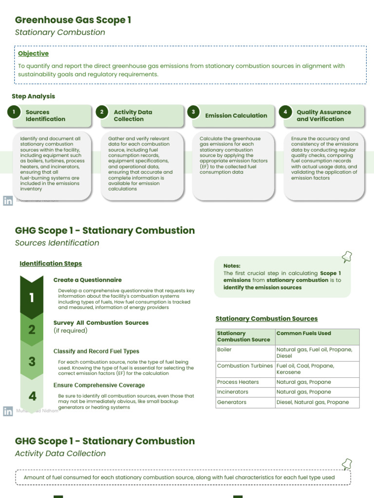 GHG Scope 1 Stationary Combustion 1756437037 | PDF | Greenhouse Gas | Fuels