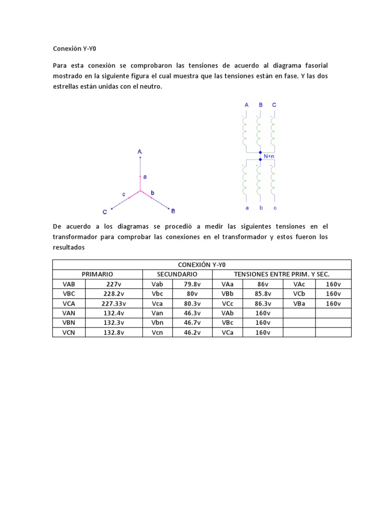 TRANSORMADORES Conexión YY0 y YY6 | PDF