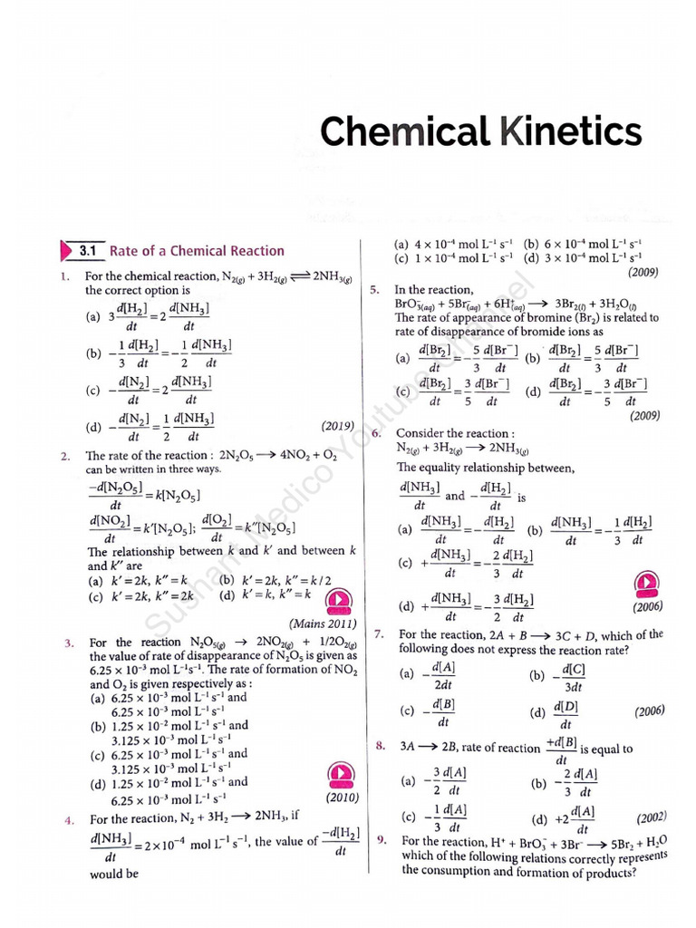 Chemical Kinetics PDF 1 | PDF