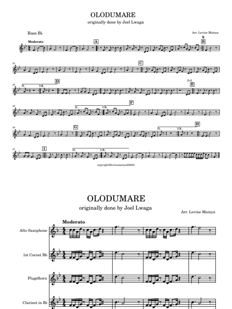 OLODUMARE LEVINE-Score - and - Parts - 122311 | PDF | Aerophones ...