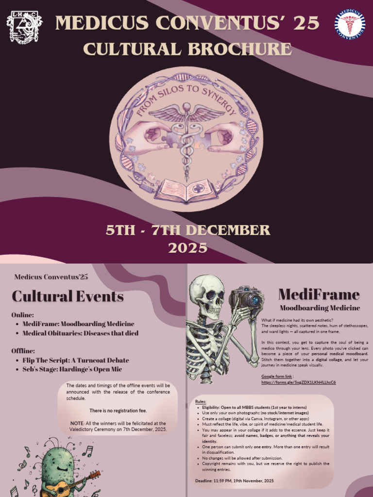 Medicus Conventus 2025 Cultural Events | PDF