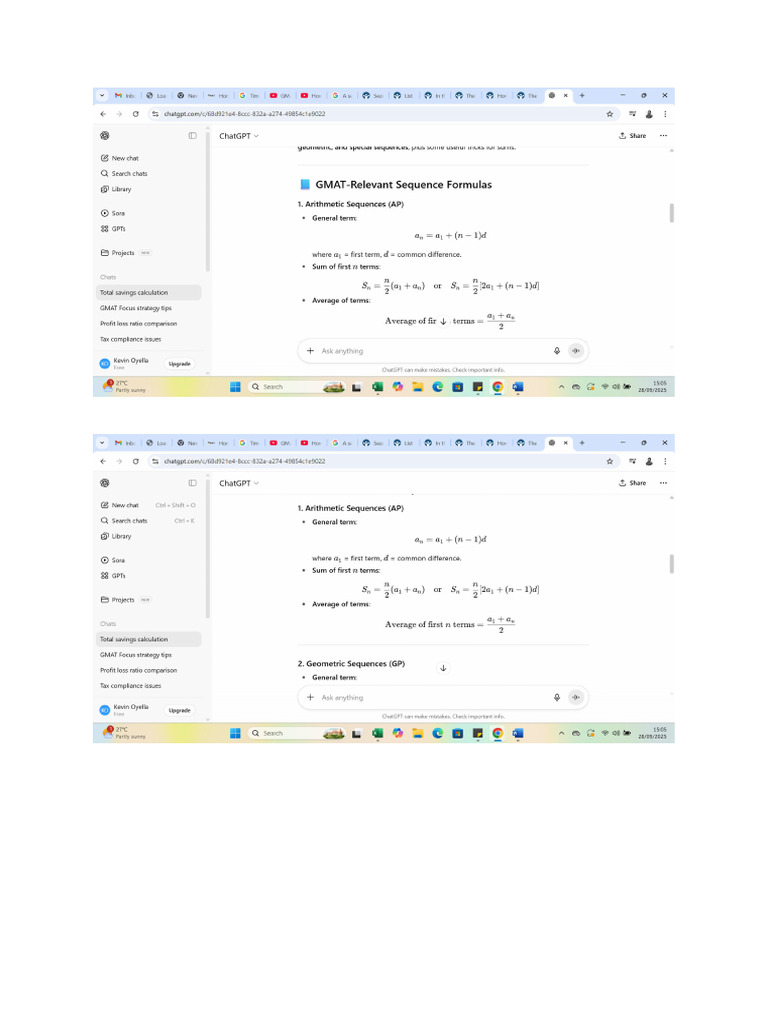 Sequence Formulas | PDF