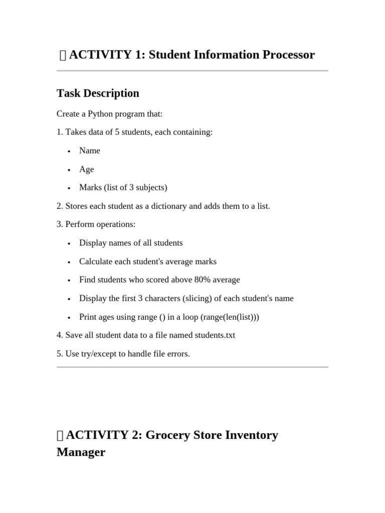 Python Activity | PDF