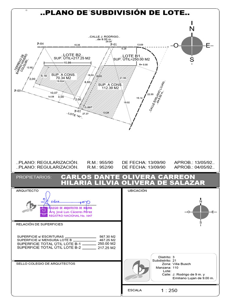 EA-Plano de Subdivisión de Lote 090824 | PDF