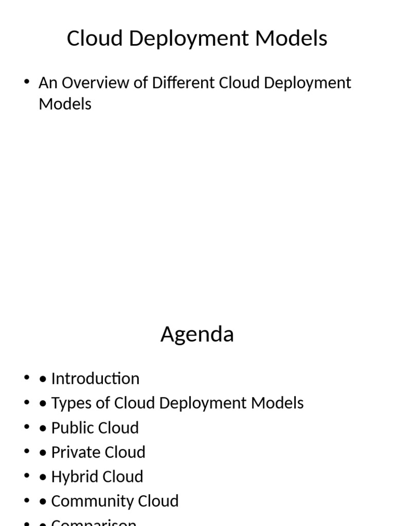 Cloud Deployment Models | PDF | Cloud Computing | Collective Intelligence