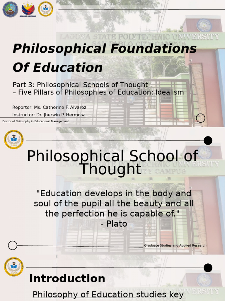Part 3. Part 1 - Idealism (Catherine F. Alvarez) | PDF | Idealism | Idea