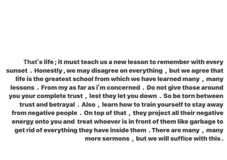That's Life It Must Teach Us A New Lesson To Remember With Every | PDF