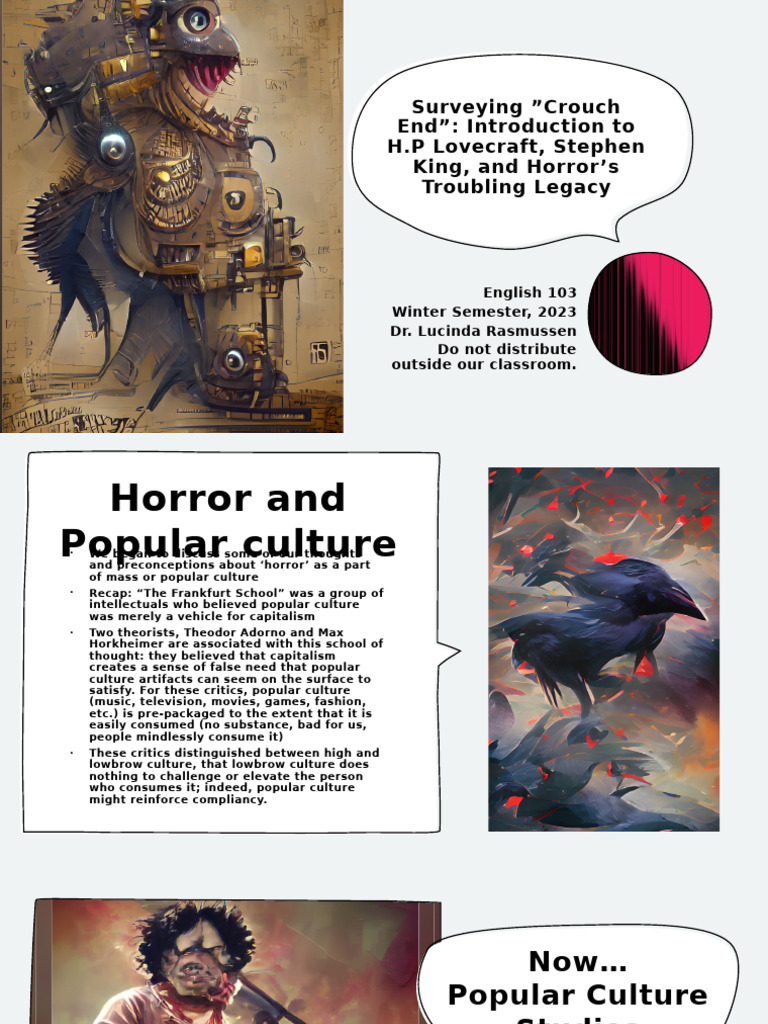 Exploring Horror: Lovecraft and King | PDF | Horror Fiction