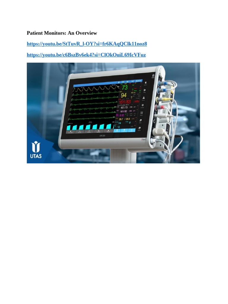 Patient Monitors AND DEFIB | PDF | Monitoring (Medicine) | Heart