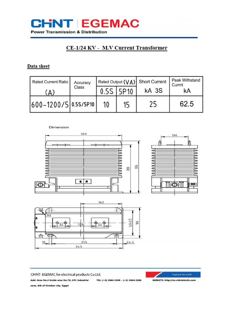CT 24KV Drawings | PDF