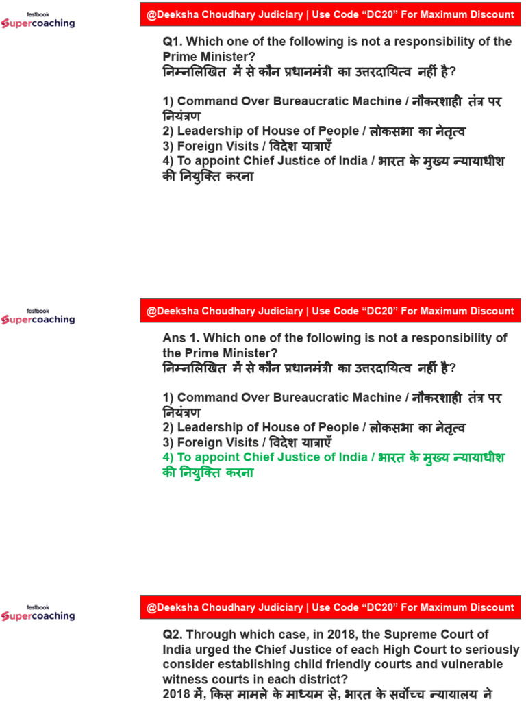 1000 MCQ Polity & Constitution Complete File | PDF