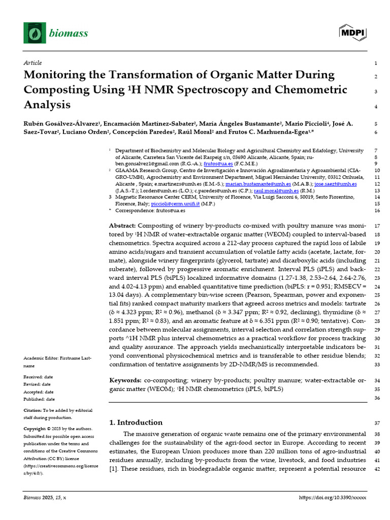 Biomass 3947078 Peer Review v1 | PDF | Compost | Soil