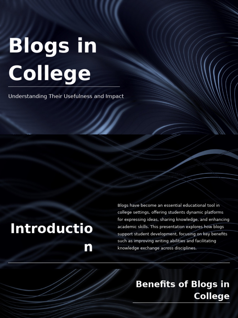 Blogs in College | PDF | Learning | Mentorship