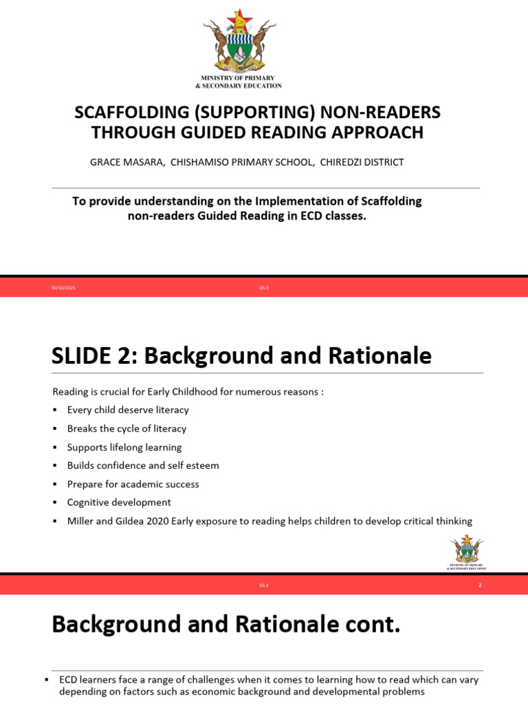 Scaffolding (Supporting) Non-Readers Through Guided Reading Approach ...