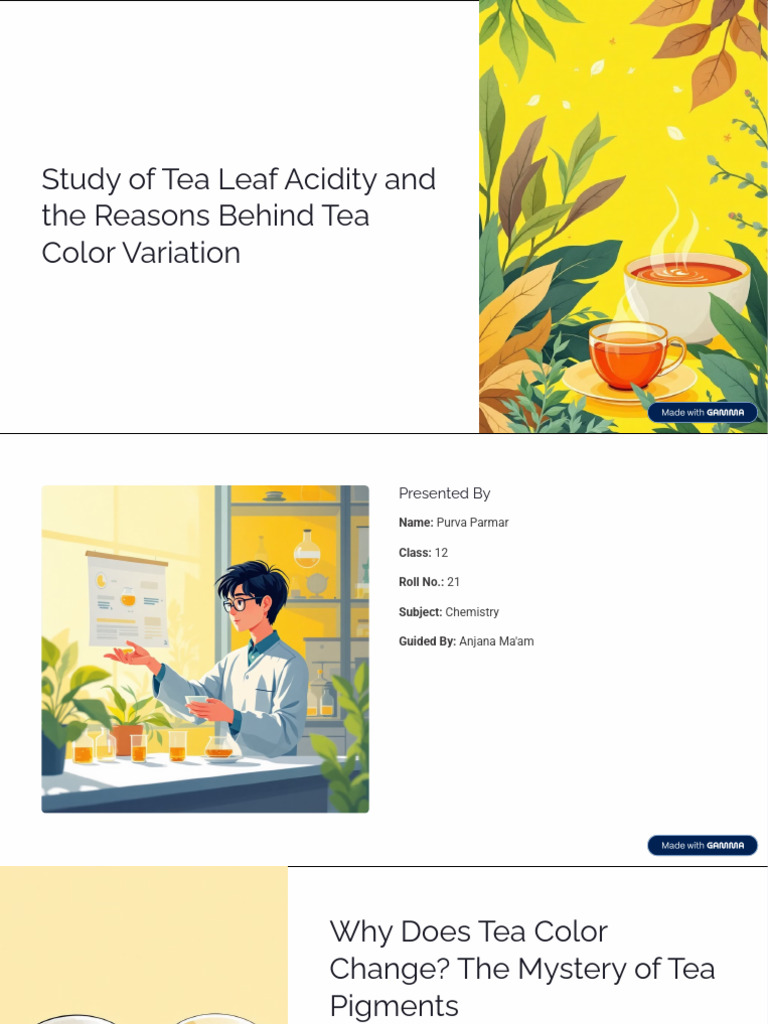 Study of Tea Leaf Acidity and The Reasons Behind Tea Color Variation ...