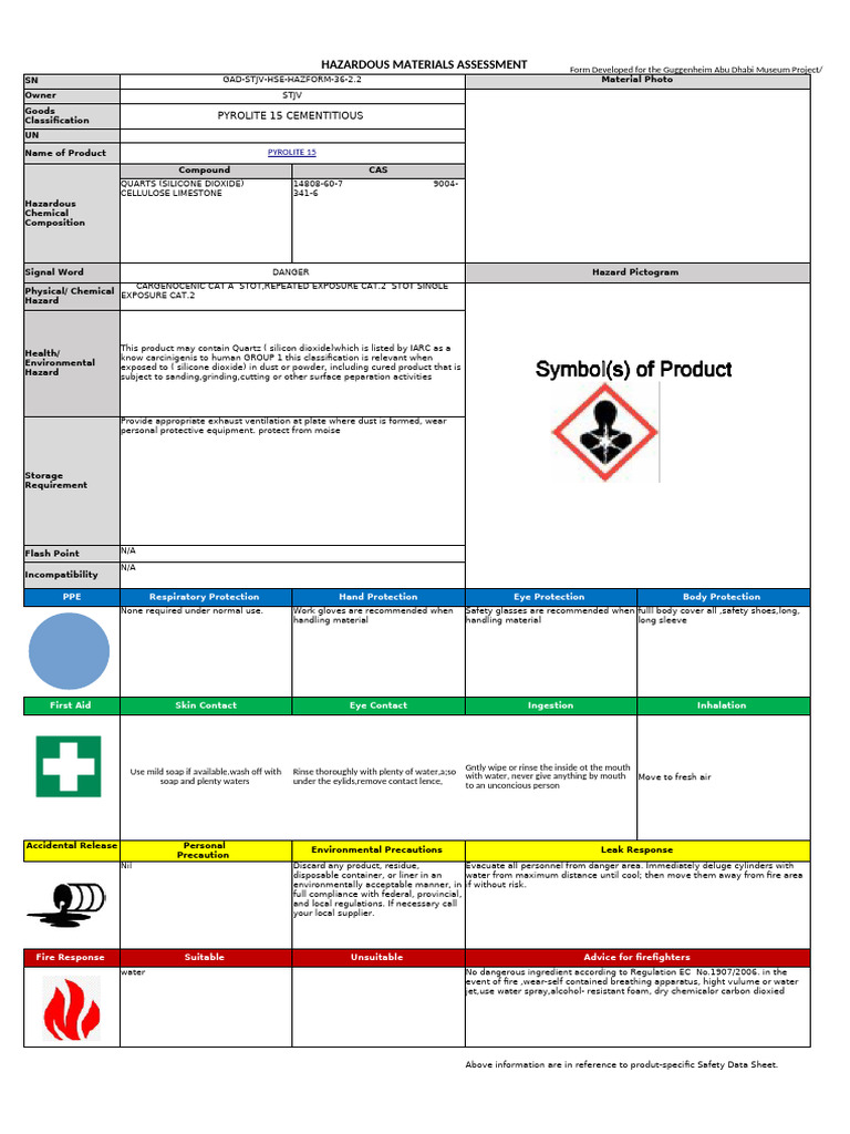 Coshh Assesment Pyrolite 15 | PDF | Personal Protective Equipment ...