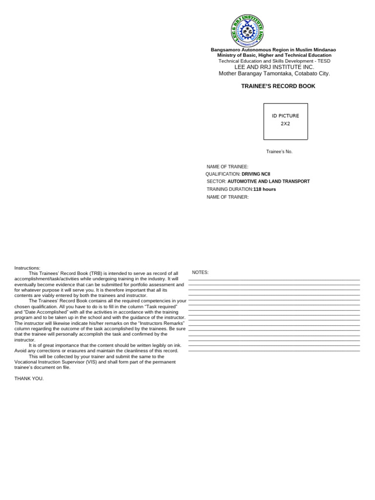 TRB Driving Ncii | PDF | Occupational Safety And Health