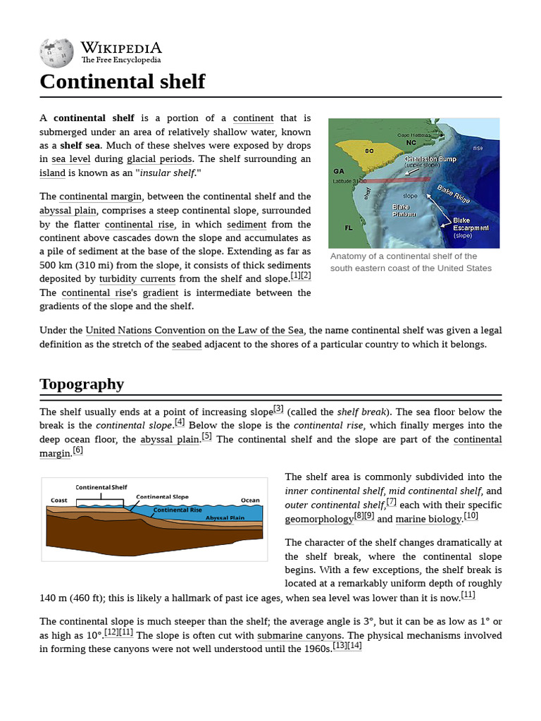 Continental Shelf | PDF | Continental Shelf | Oceanography