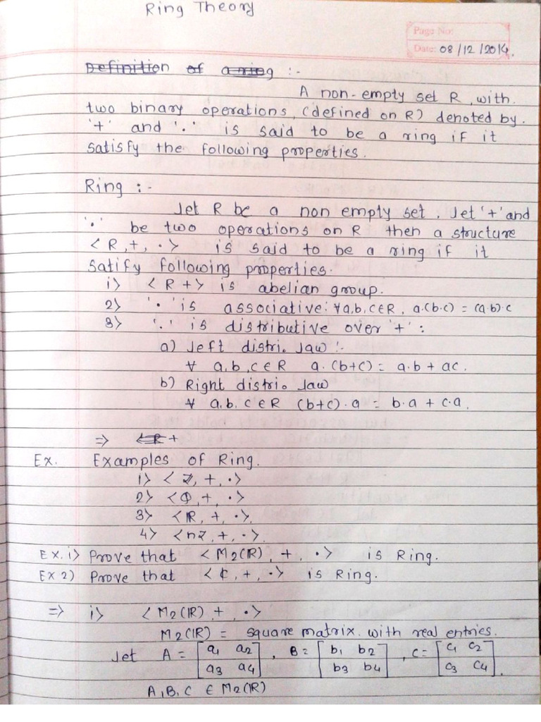 Ring Theory | PDF