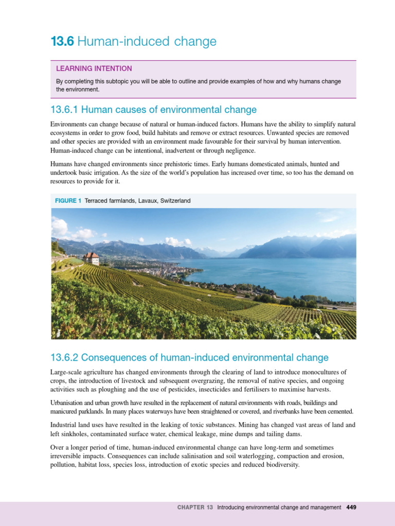 Human-Induced Change | PDF