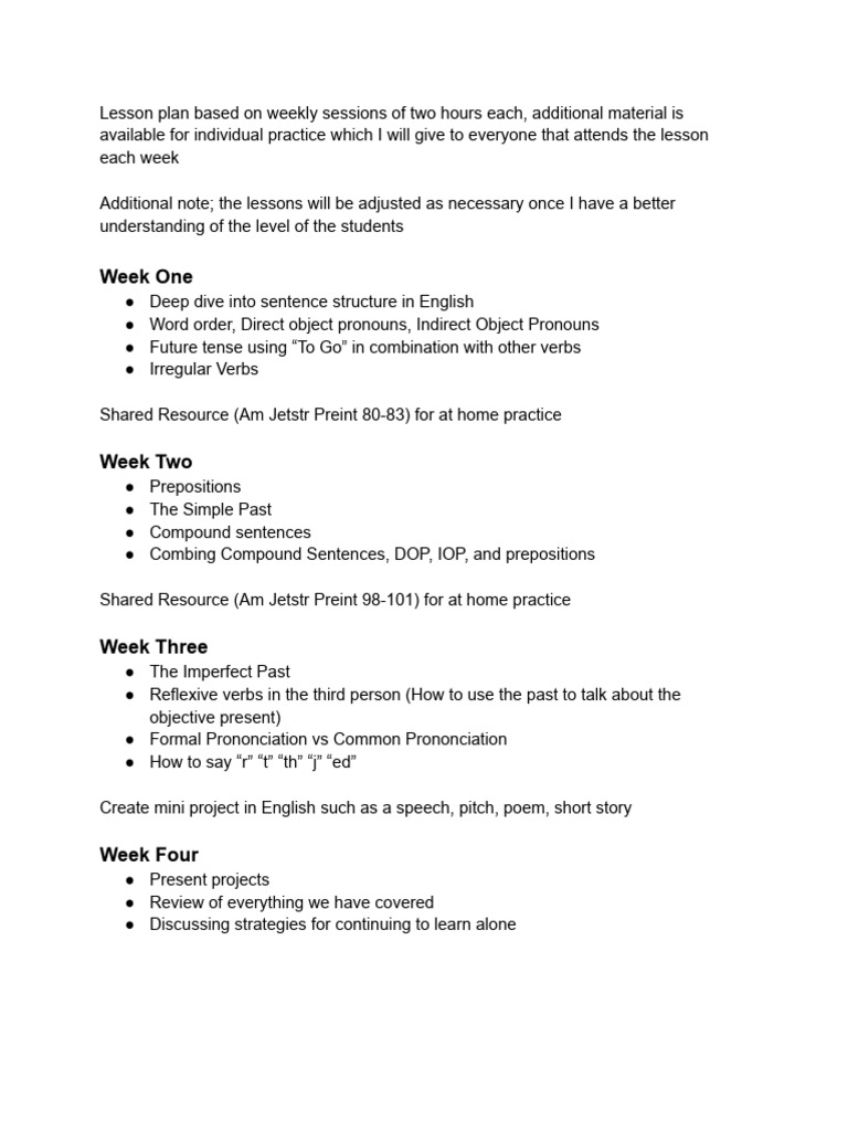 English Lesson Plans Medellin Churches-1 | PDF