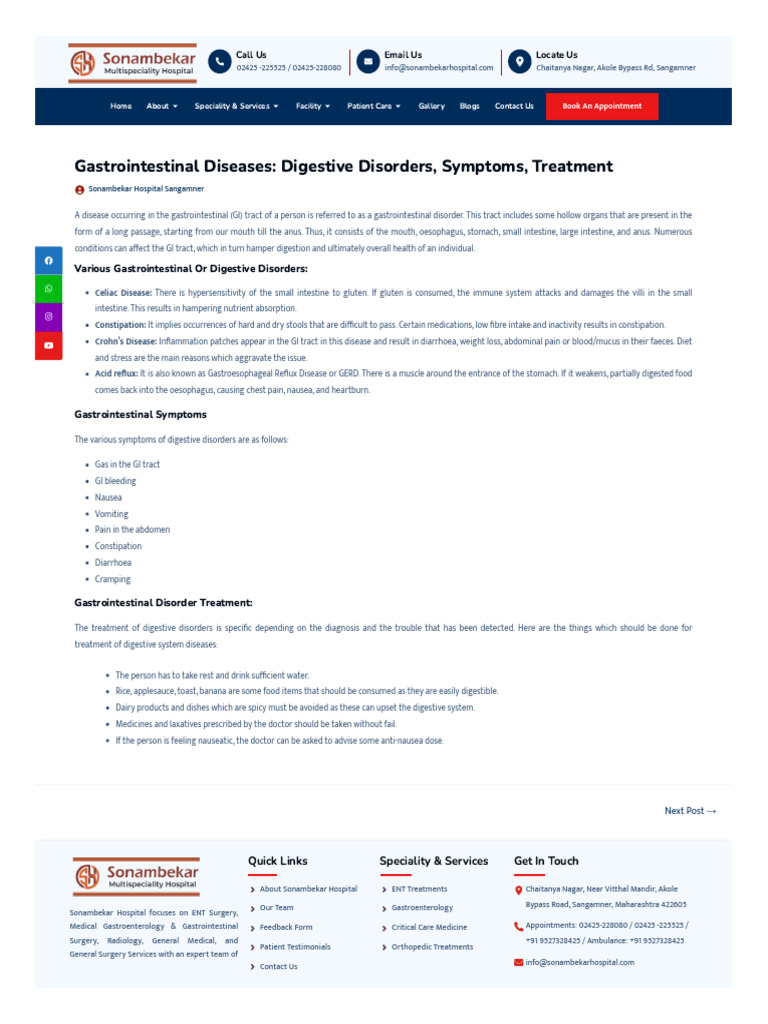 Gastrointestinal Disorders Overview | PDF | Gastrointestinal Tract ...