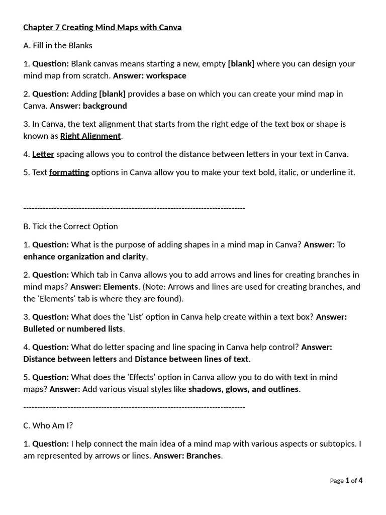 Grade 6 Chapter 7 Creating Mind Maps With Canva | PDF | Graphic Design