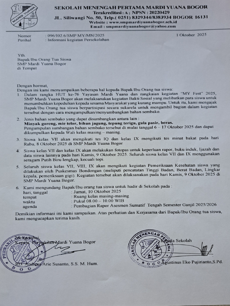 Surat Edaran 031025 | PDF