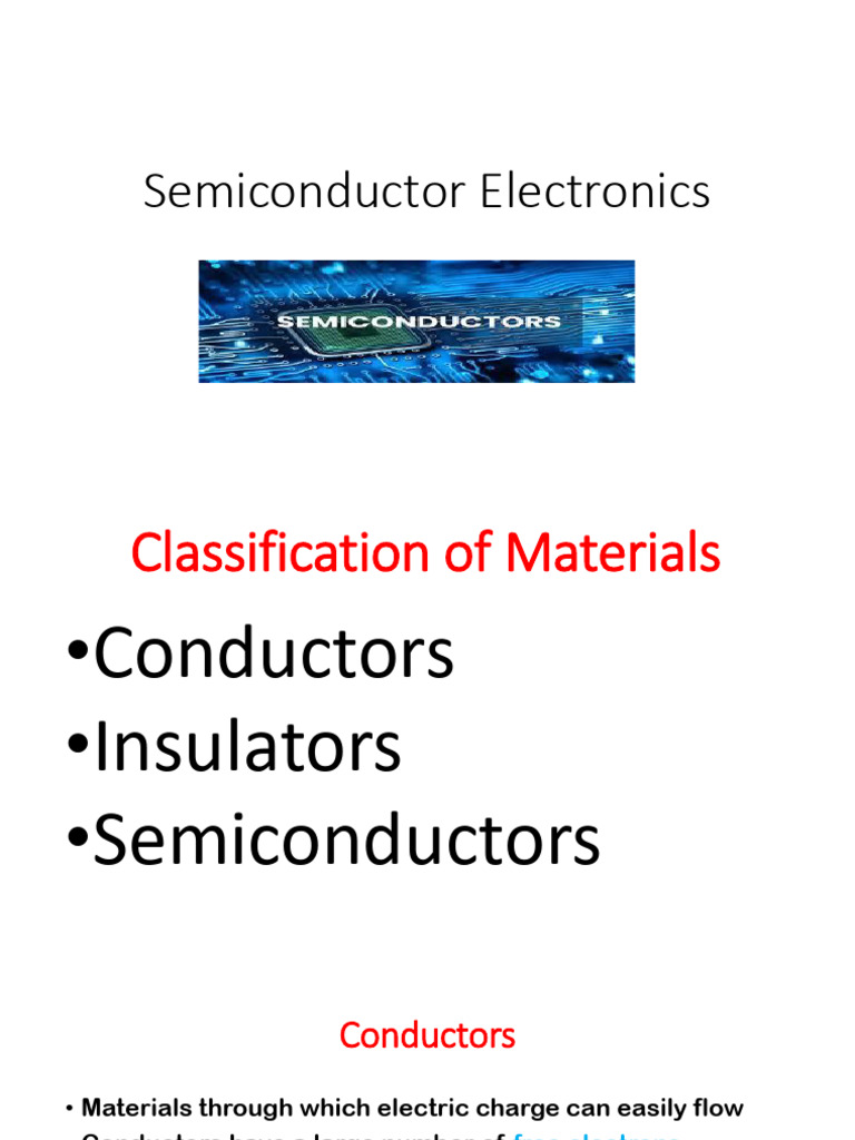 Semiconductor Electronics PDF | PDF | Semiconductors | Doping ...