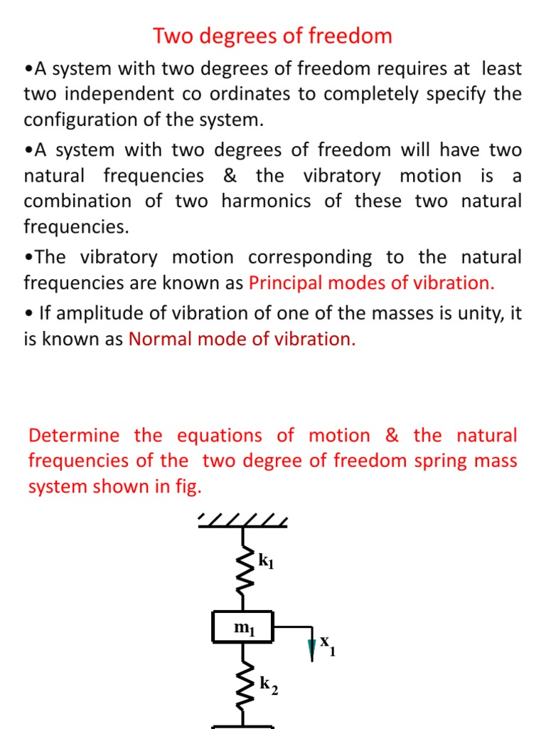 Two DOF | PDF | Normal Mode | Resonance
