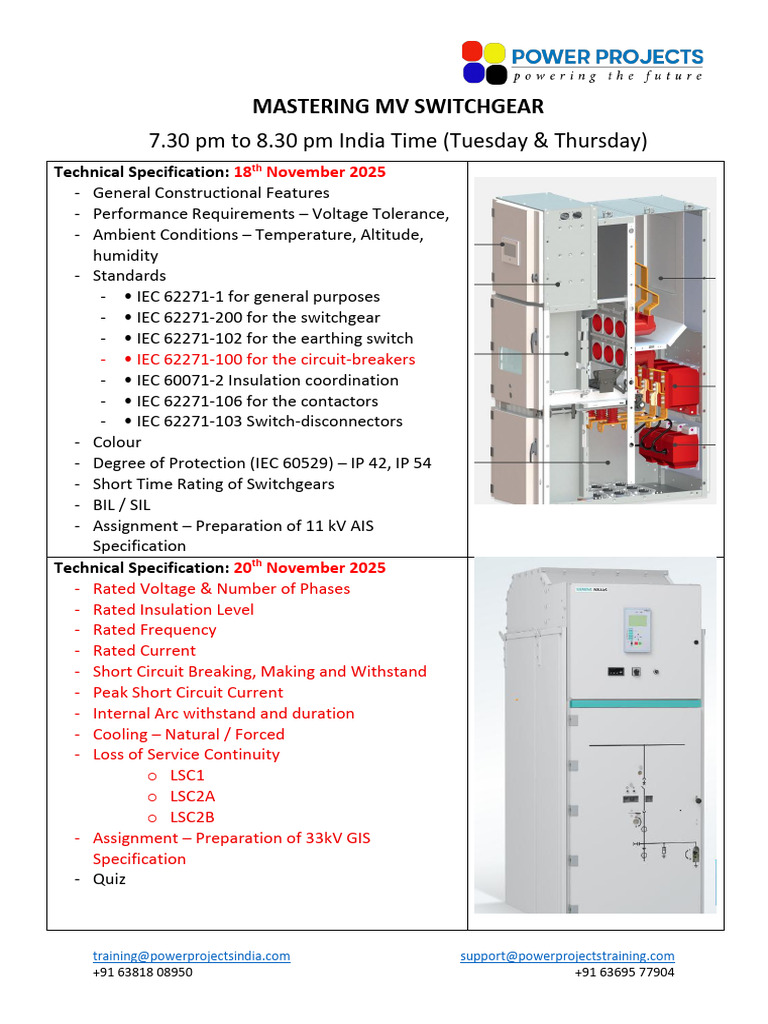 Mastering MV Switchgear Training Program | PDF | Electrical Engineering ...