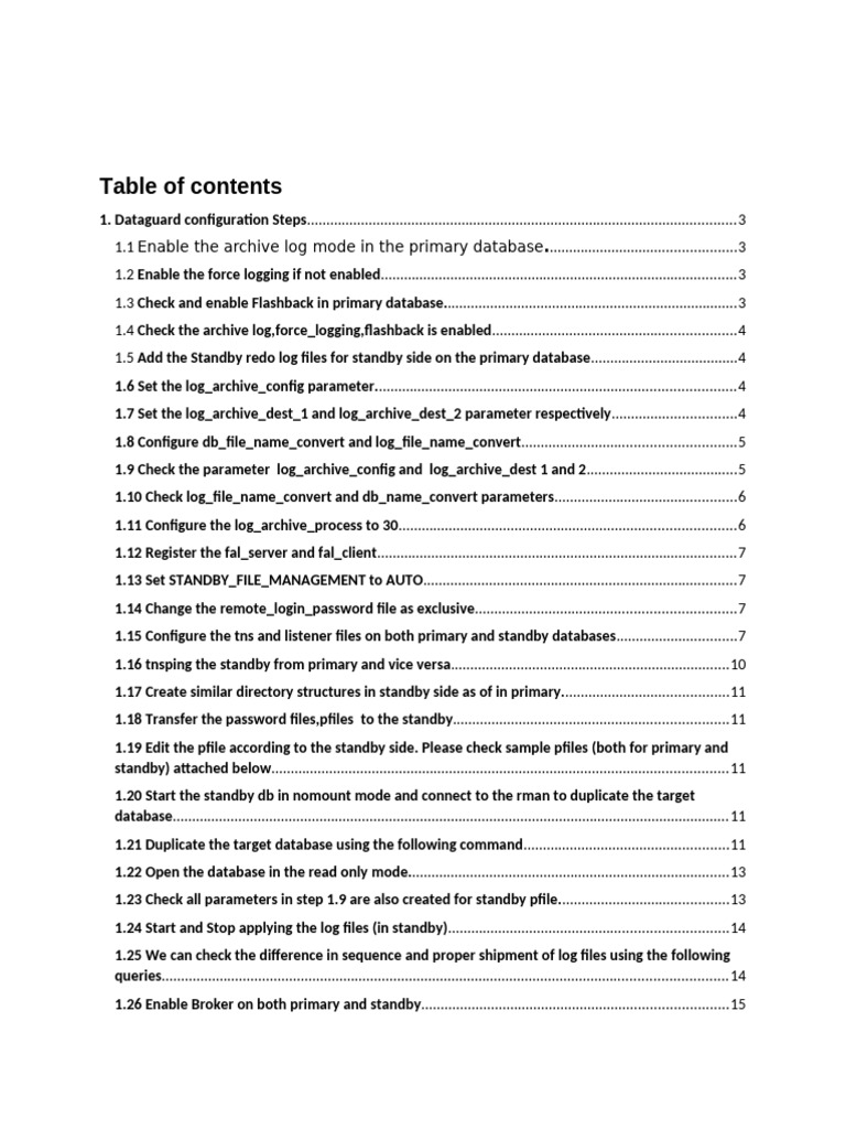 Data Guard Configuration Guide | PDF | Data | Information Technology