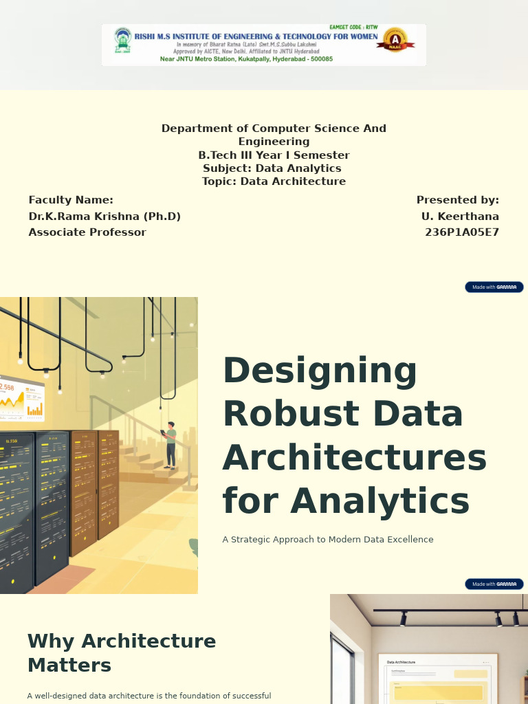 Designing Robust Data Architectures for Analytics | PDF | Cloud Computing | Scalability