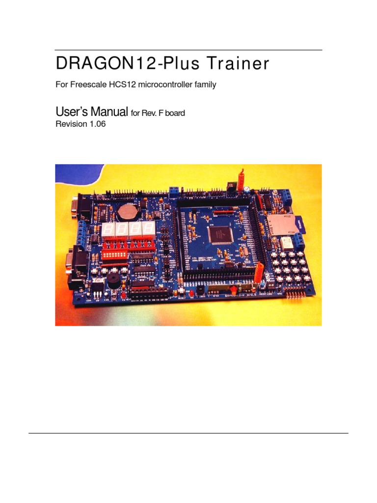Dragon12 Plus Hcs12 Manual Rev F | PDF | Booting | Microcontroller