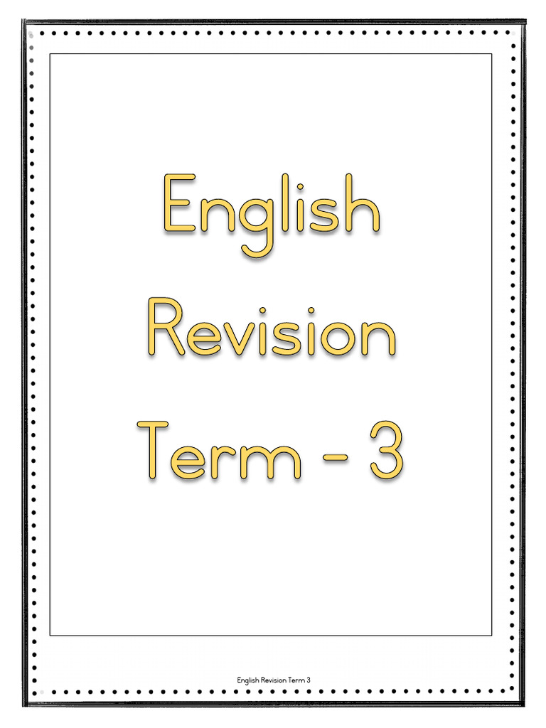 Revision - English | PDF