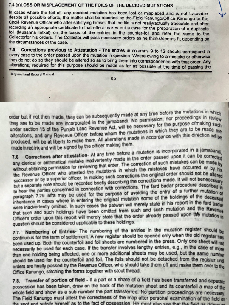 Land Record Manual | PDF