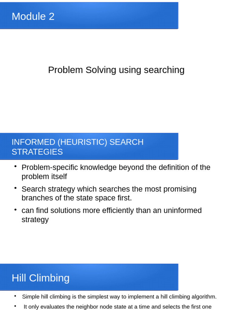Module 2-Informed Search | PDF | Theoretical Computer Science | Algorithms