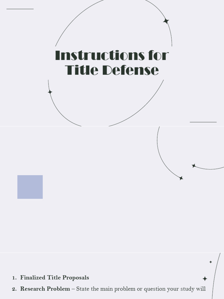 Title Defense Preparation Guide | PDF