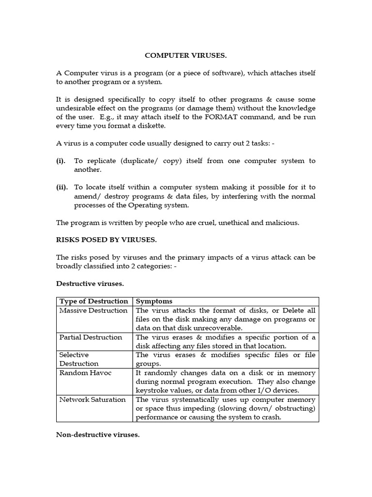 11 Computer Viruses | PDF | Computer Virus | Antivirus Software