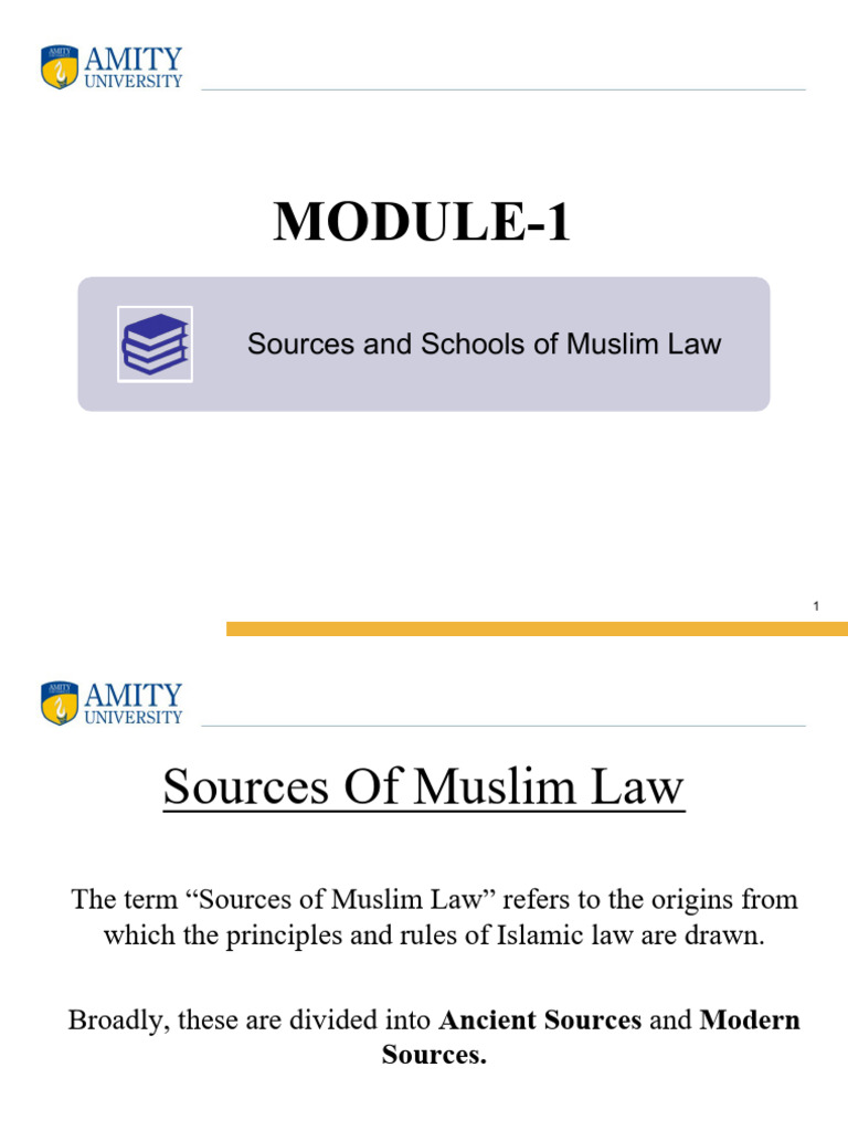 Sources of Muslim Law Explained | PDF | Sharia | Sunni Islam