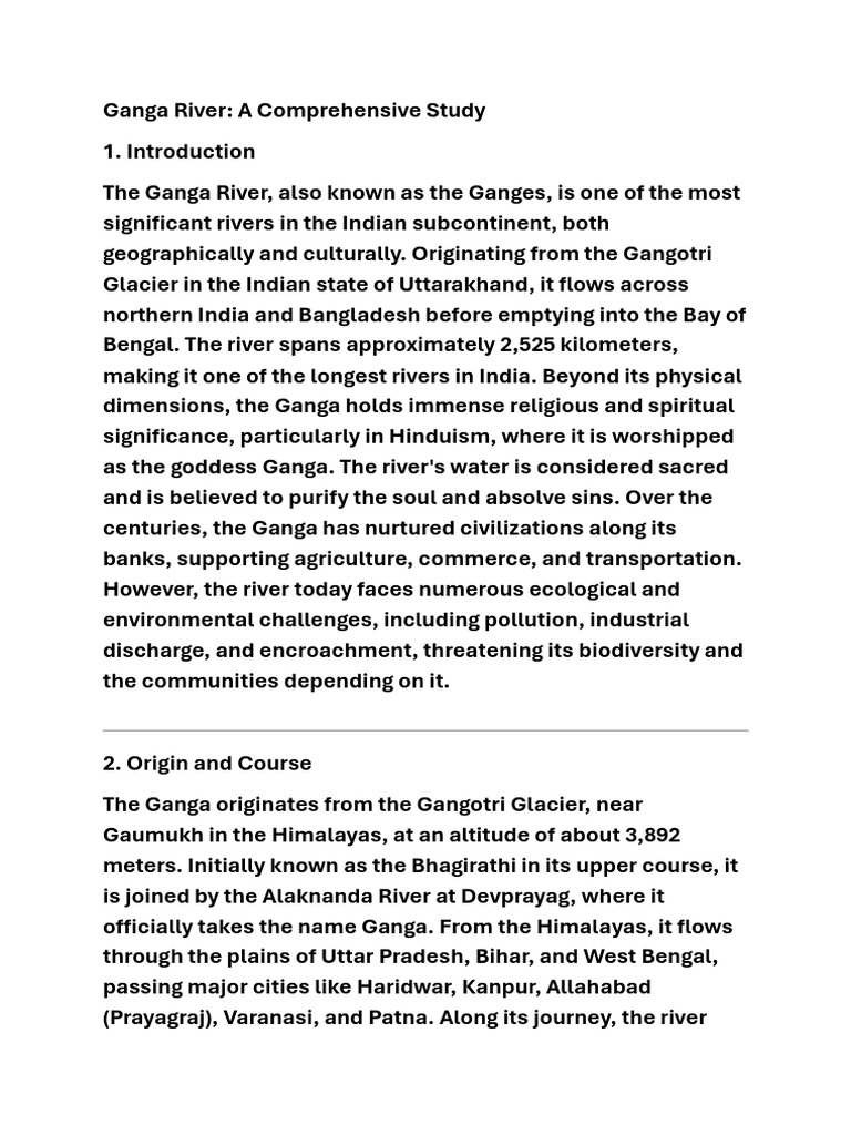 The Ganga | PDF | Natural Environment | Earth Sciences